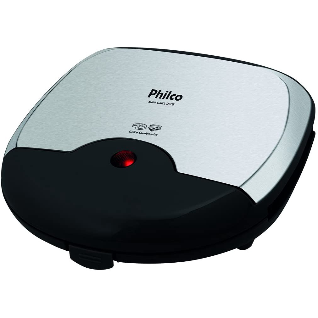 Mini Grill E Sanduicheira Philco Inox 750w - Escorrega o Preço