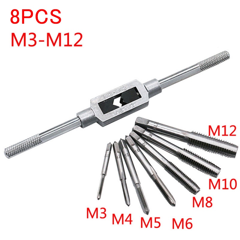 Kit Jogo Macho Tarracha Tarraxa M3-M12 7peças Abrir Rosca Manual ...