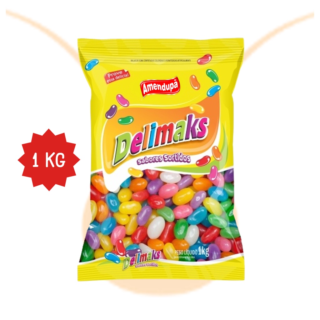 Jujuba Bala de Goma Sortidas de Sabor Pacote 1 Kg - Delimaks | Shopee ...