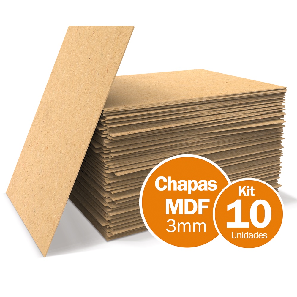 Placa Quadro Chapa Mdf Cru 3mm 10x15 Artesanato cru - Escorrega o Preço