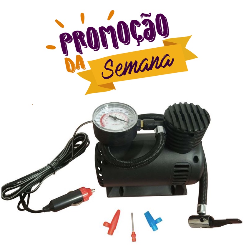 Mini Compressor De Ar Automotivo Multiuso 12v 300psi Promoção ...