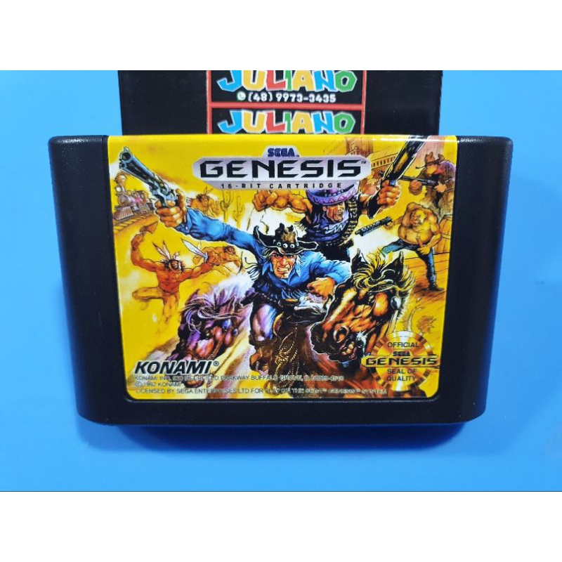 cartucho de mega drive sunsetriders Sega. | Shopee Brasil