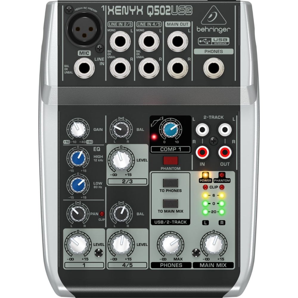 Mesa de Som Behringer Analógica Xenyx Q 502 USB - Behringer | Shopee Brasil