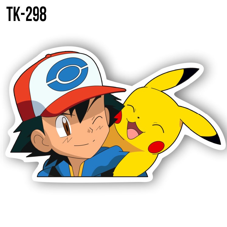 Adesivo Pokemon - Ash E Pikachu Sticker 10x10cm | Shopee Brasil