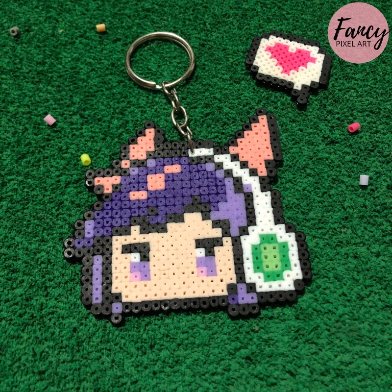 Chaveiro Ahri Fliperama ( Hama beads/ Perler Beads/ Pixel Art) | Shopee ...