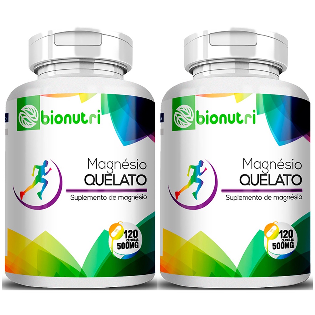 Kit 2 Magnésio Quelato 120 Cápsulas - Bionutri | Shopee Brasil