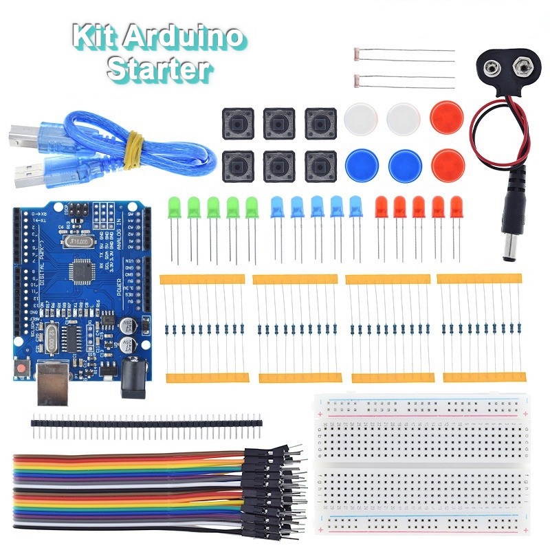 Kit Arduino Starter com Protoboard e Componentes Eletronicos e Mais ...