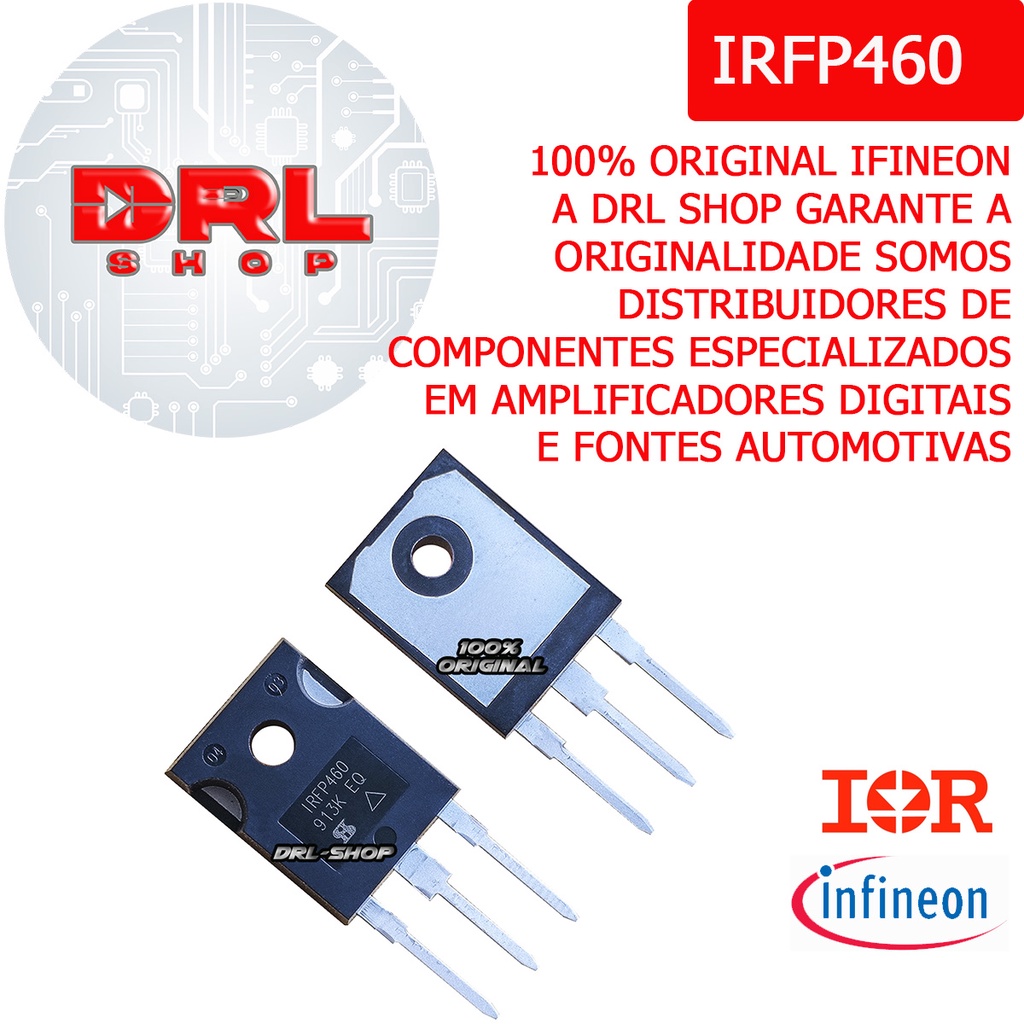 Kit 10 Irfp460 Transistor IRFP460 Mosfet To247 100% Original | Shopee Brasil