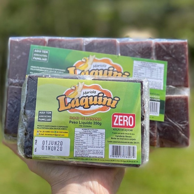 DOCE DE BANANA ZERO AÇÚCAR (MARIOLA) 350g com 16 UN (PRODUTO NATURAL ...
