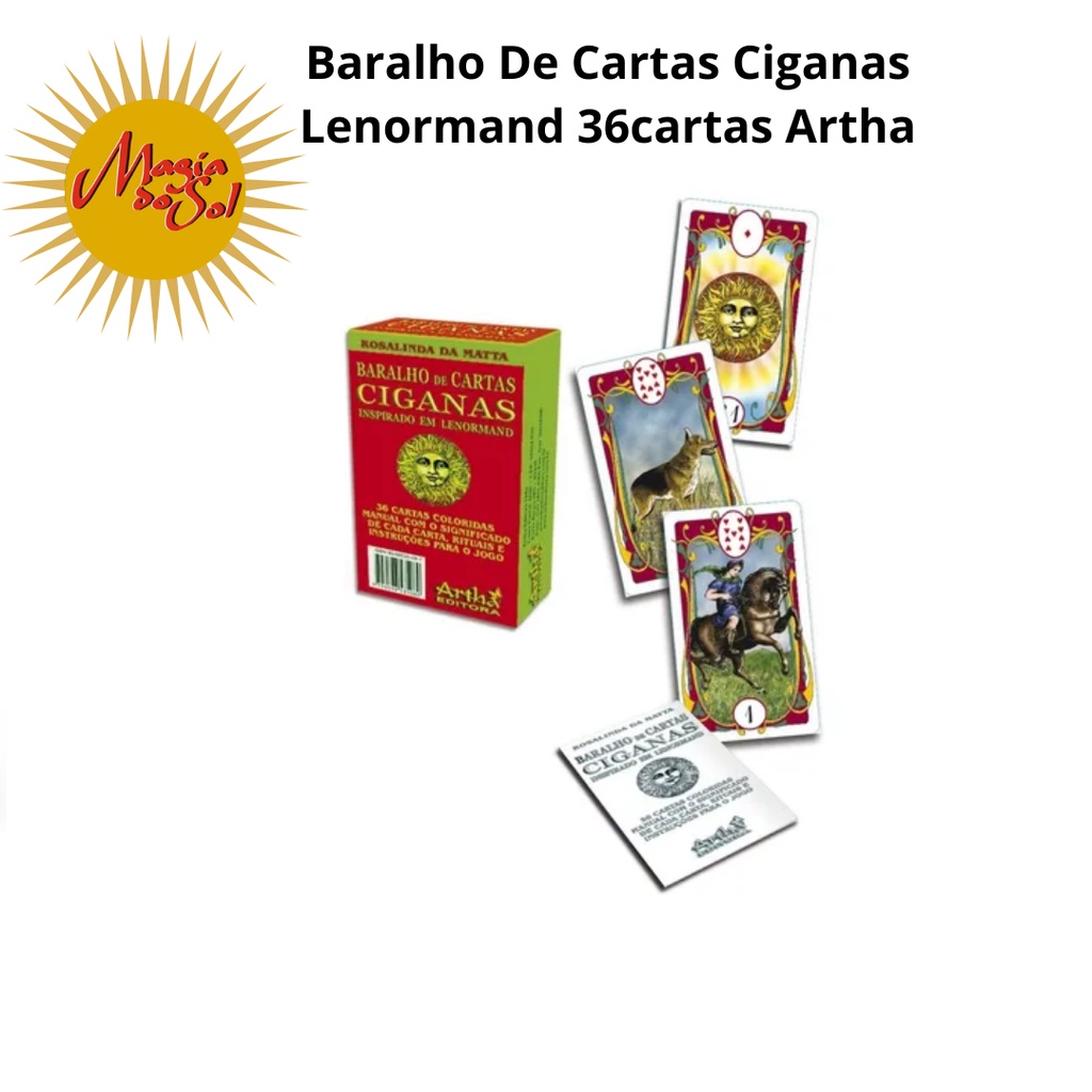Baralho De Cartas Ciganas Lenormand 36cartas Artha Shopee Brasil