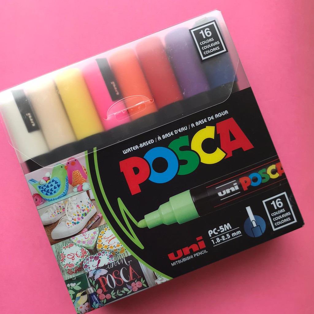 Kit posca PC-5M 16 cores | Shopee Brasil