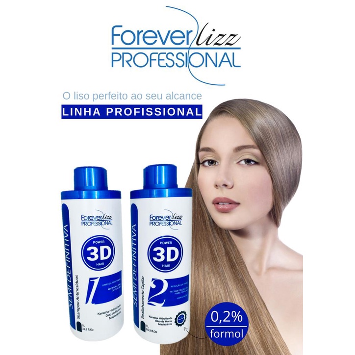 Kit Escova Progressiva Forever Lizz Professional 3D Power Hair ...
