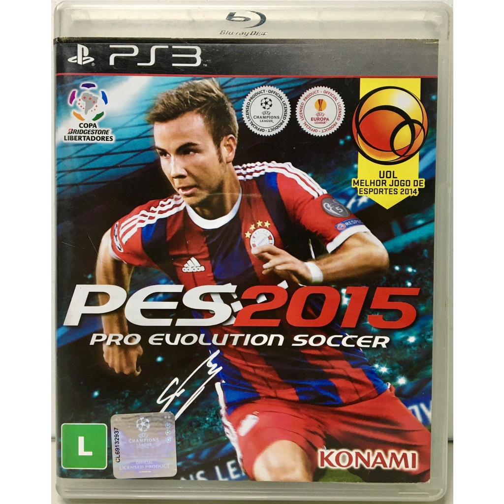 Jogo Ps3 Pro Evolution Soccer 2015 Pes 15 Midia Fisica Usado Original ...