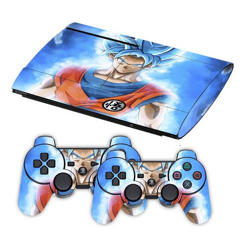 Skin Ps3 Super Slim - Goku Blue Super Sayajin - Dragon Ball Z - 056 ...
