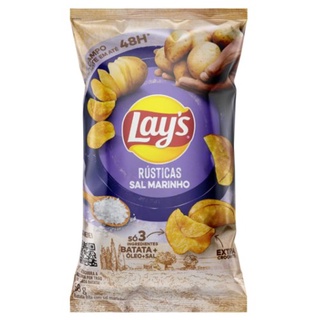 Batata Lays Cream Cheese Ou Sal Marinho - Batata Frita Rustica 68g ...