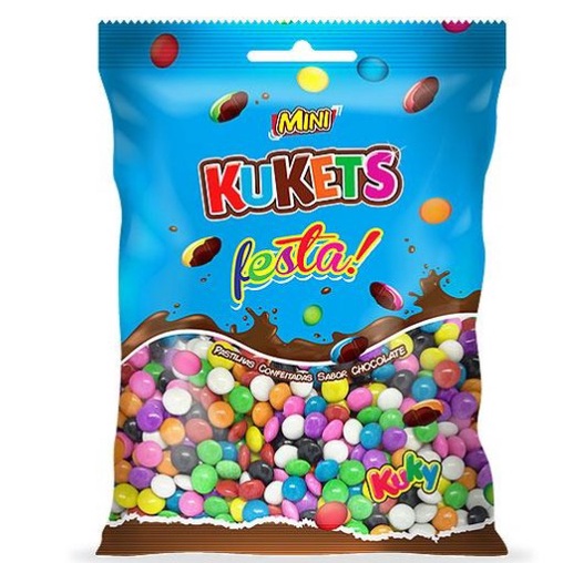 Mini kukets de Chocolate Pastilhas Confeitadas Kuky | Shopee Brasil