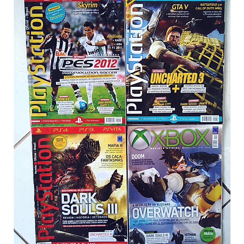 Kit 4 Revistas com detonado de Dark Souls (Playstation, XBOX 360) | Shopee Brasil