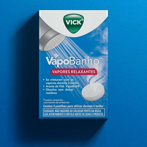 Vick Vapobanho Com 3 Pastilhas | Shopee Brasil