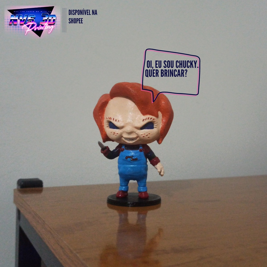 Boneco - Brinquedo Assassino - Chucky (Estilo Funko/Chibi) | Shopee Brasil