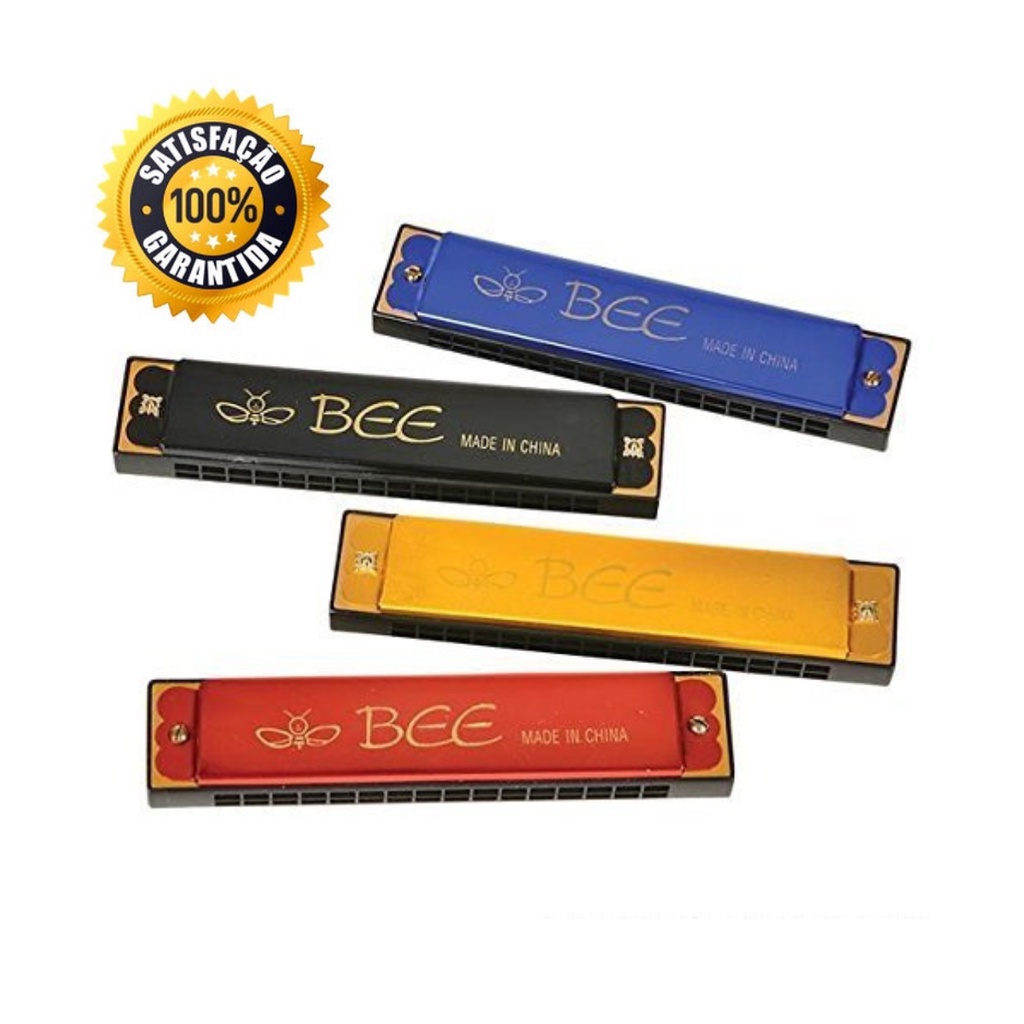 Gaita De Boca Harmônica Diatônica Bee 16 Furos 32 Tons | Shopee Brasil