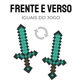 Espada Minecraft Diamante Brinquedo Mdf 32cm | Shopee Brasil