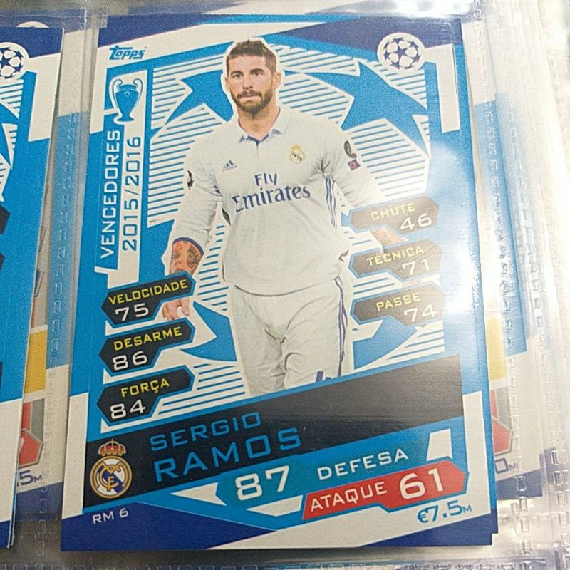 Base Card SERGIO RAMOS - Match Attax UEFA Champions League 2016/2017 ...