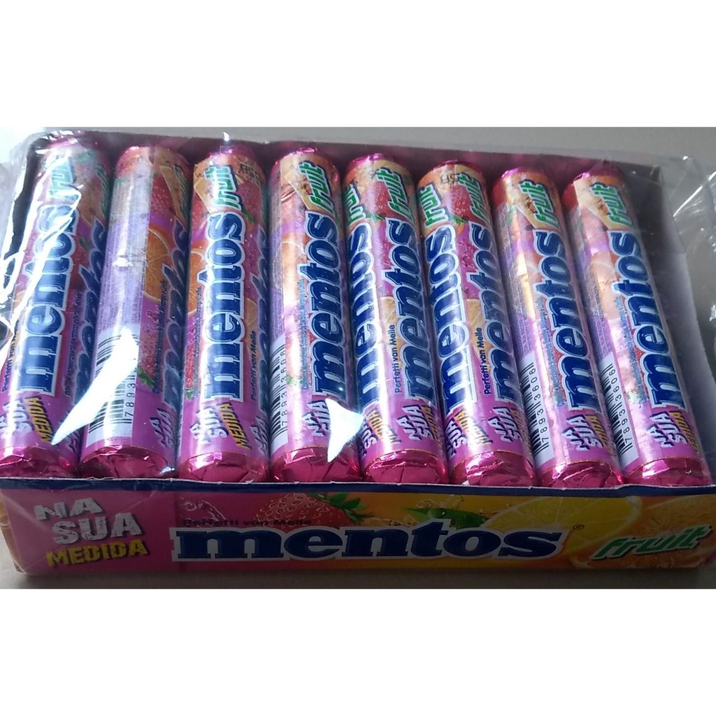 MENTOS FRUIT CAIXA COM 16 UNIDADES | Shopee Brasil