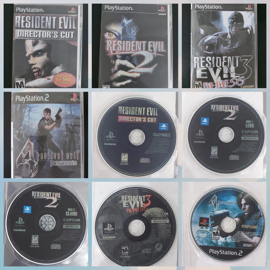 Resident Evil 1,2,3,4 Dublados 100% português Br, mídia impressa + box ...