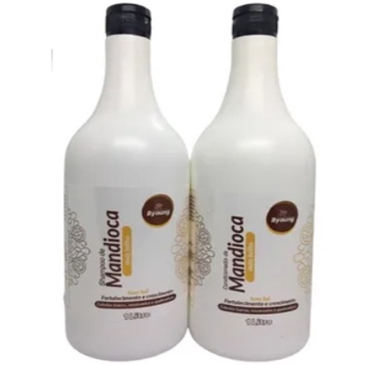 Kit Shampoo E Condicionador Mandioca Byoung 1 Litro | Shopee Brasil