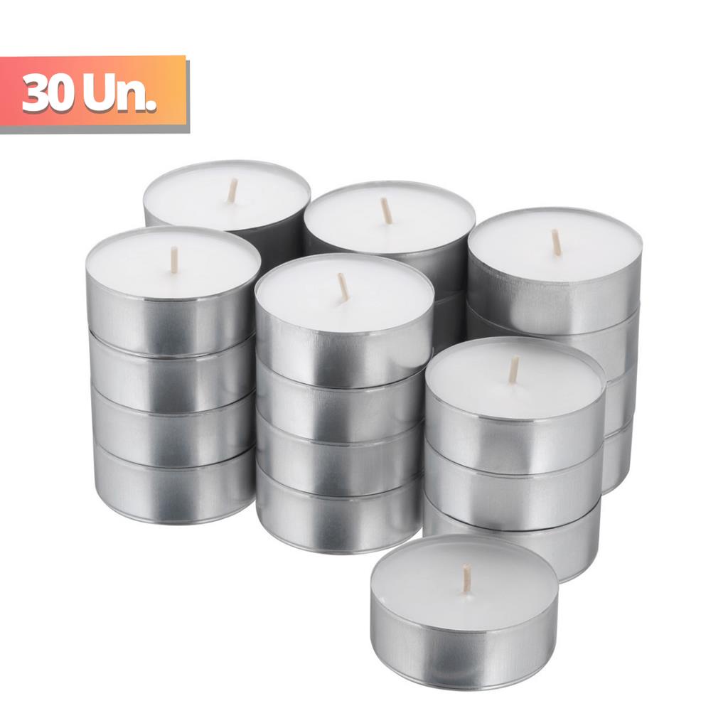 30 Vela Rechaud Branca Redonda Decoracao Casamento Lamparina | Shopee ...