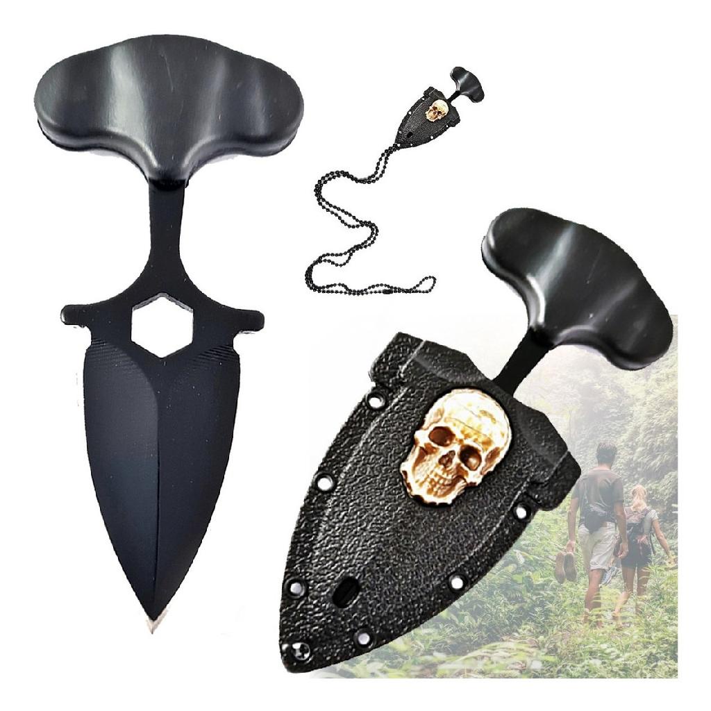 Mini Faca Push T Dagger Fulltang Caveira Na Bainha Canivete | Shopee Brasil