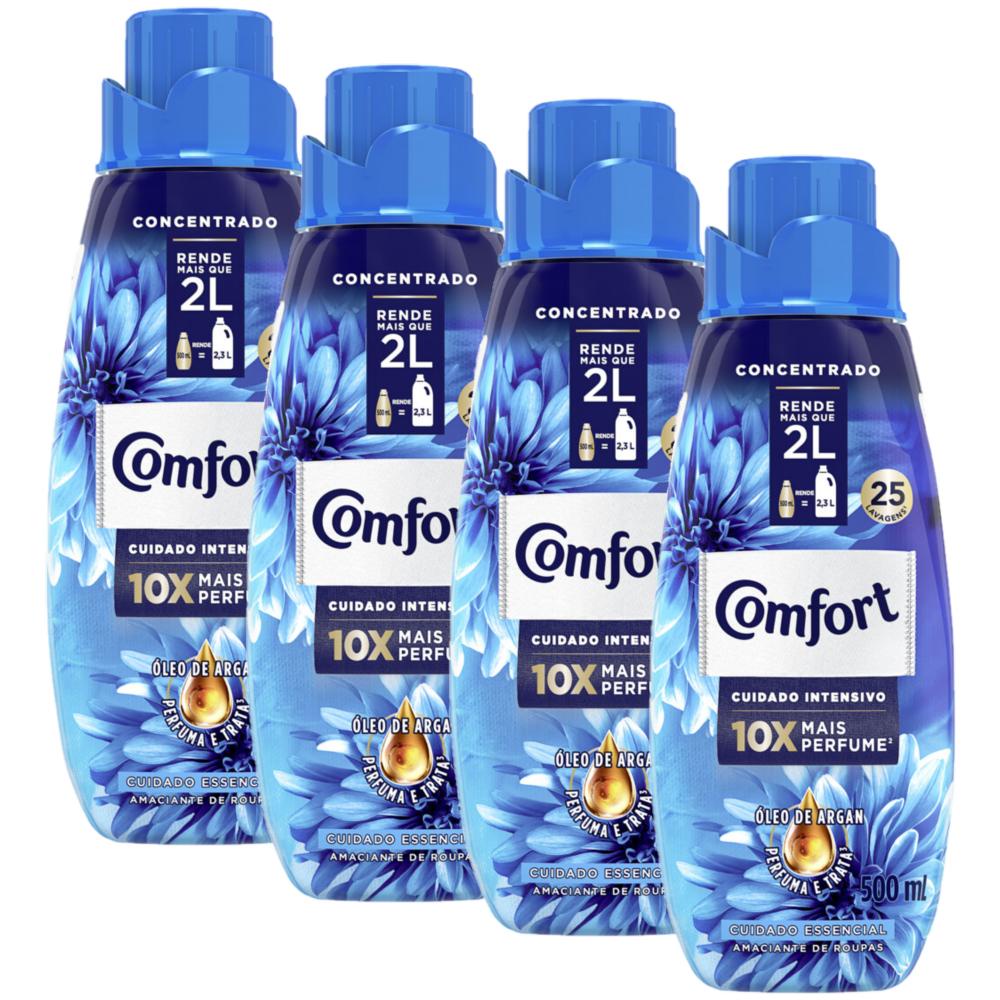 Kit 4 Amaciantes Comfort Concentrado Original 500ml | Shopee Brasil