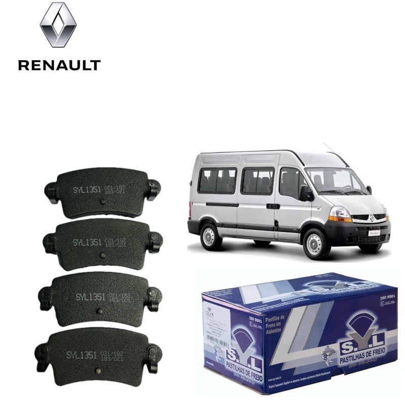 Jogo Pastilha Traseira Renault Master 2.5 2.8 2002 2003 2004 2005 2006 ...