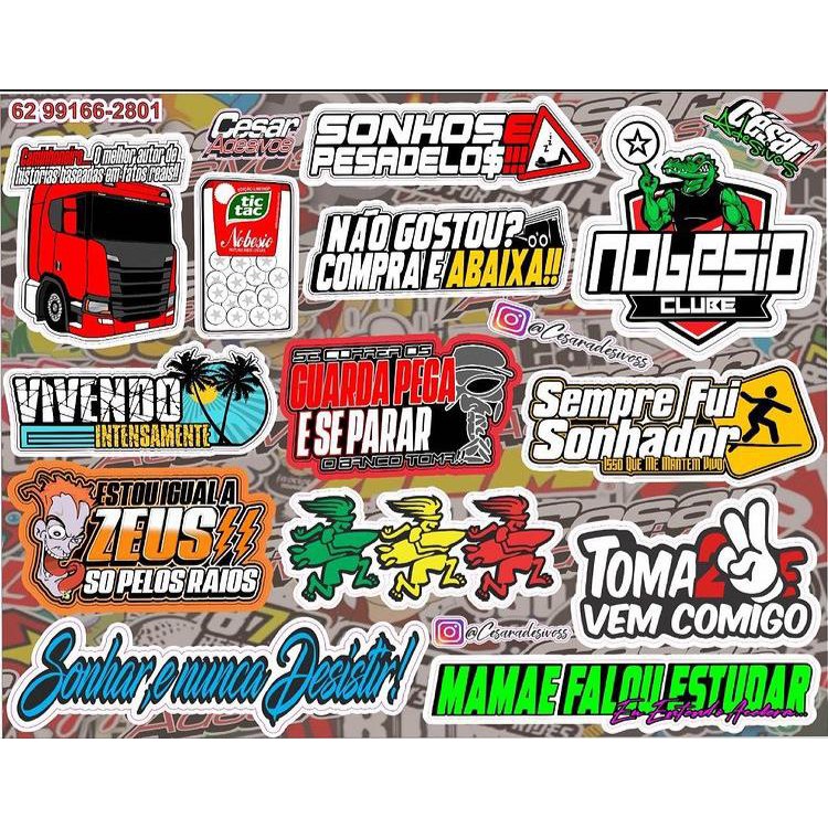 Cartela De Adesivos 59 / Adesivo Para Caminhão / Adesivos Para Carro ...