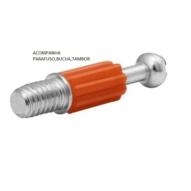 Dispositivo Minifix M6x24 Para Montagem Tambor+buchas E Parafusos 10 ...