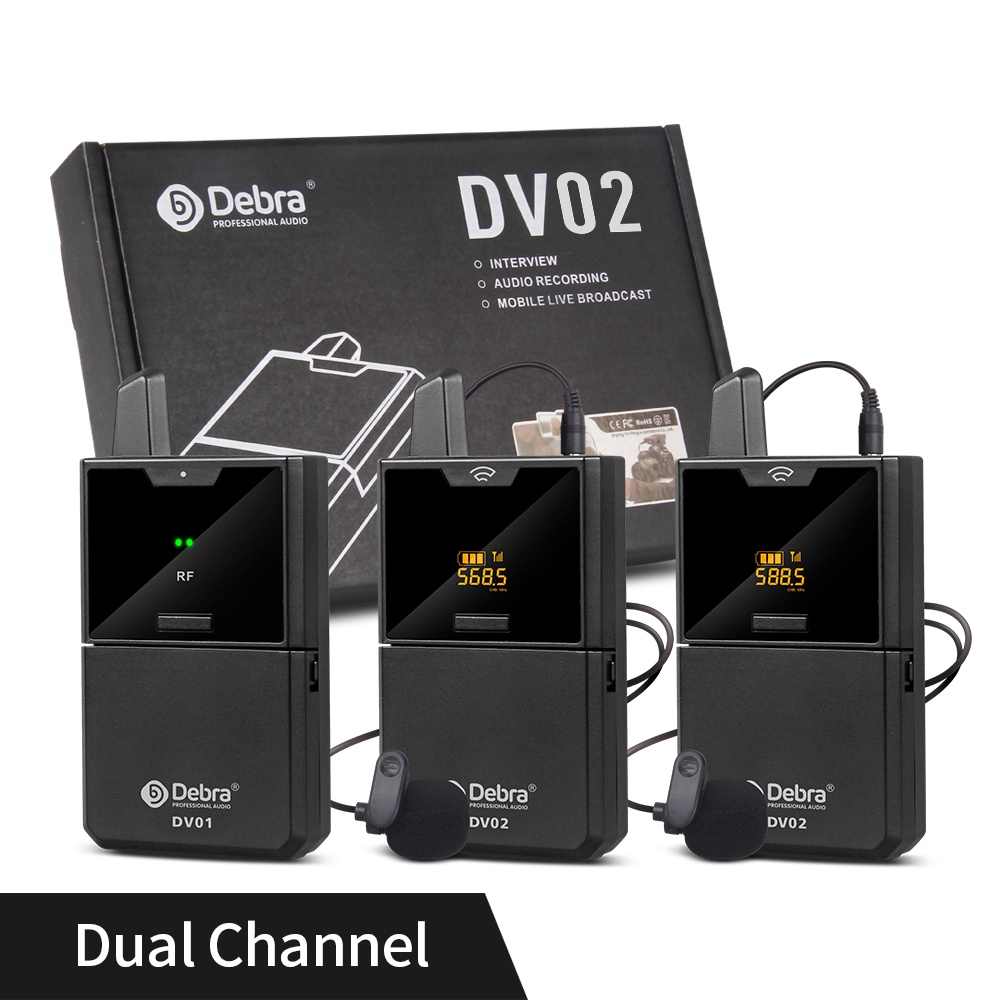 Debra ER-202/ER-102 Receptor Sistema Profissional UHF Wireless In Ear ...