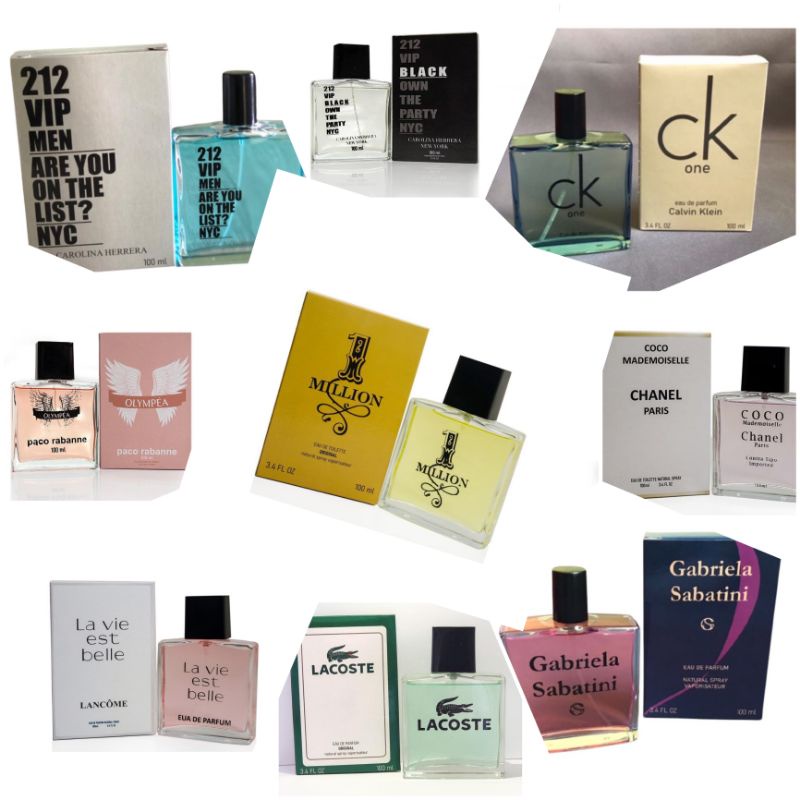 Kit 10 perfumes importado masculino e feminino 100ml | Shopee Brasil