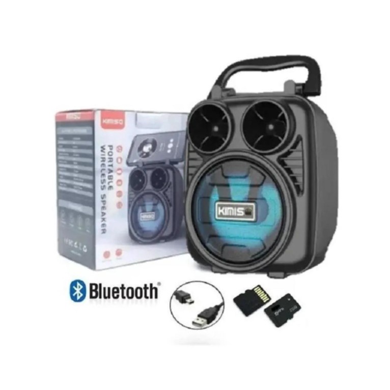 Caixa De Som Potente Bluetooth 5.0 Kimiso KMS1182 C/ Suporte Para ...