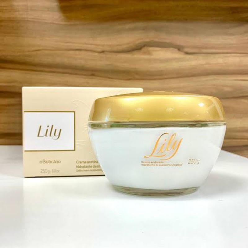 LILY CREME ACETINADO HIDRATANTE DESODORANTE CORPORAL 250G | Shopee Brasil
