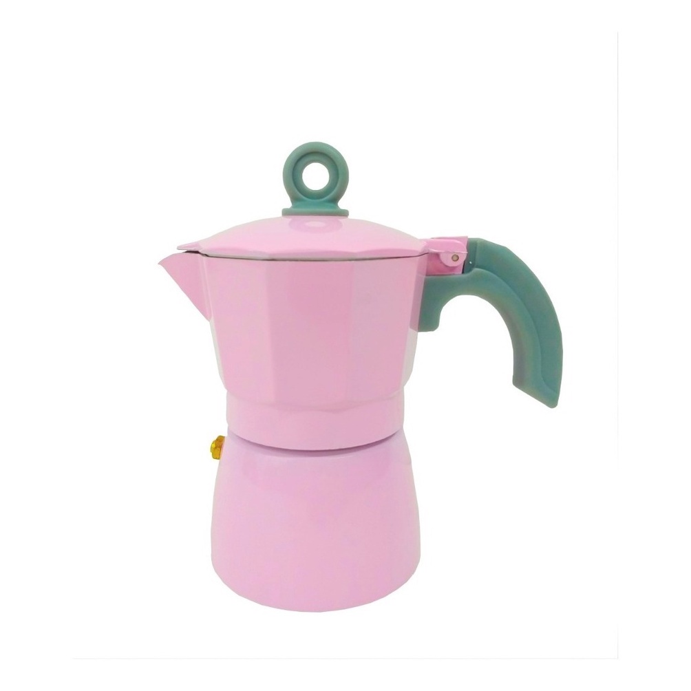 Cafe Expresso Cafeteira Italiana Rosa 3 Xicaras 150 Ml | Shopee Brasil