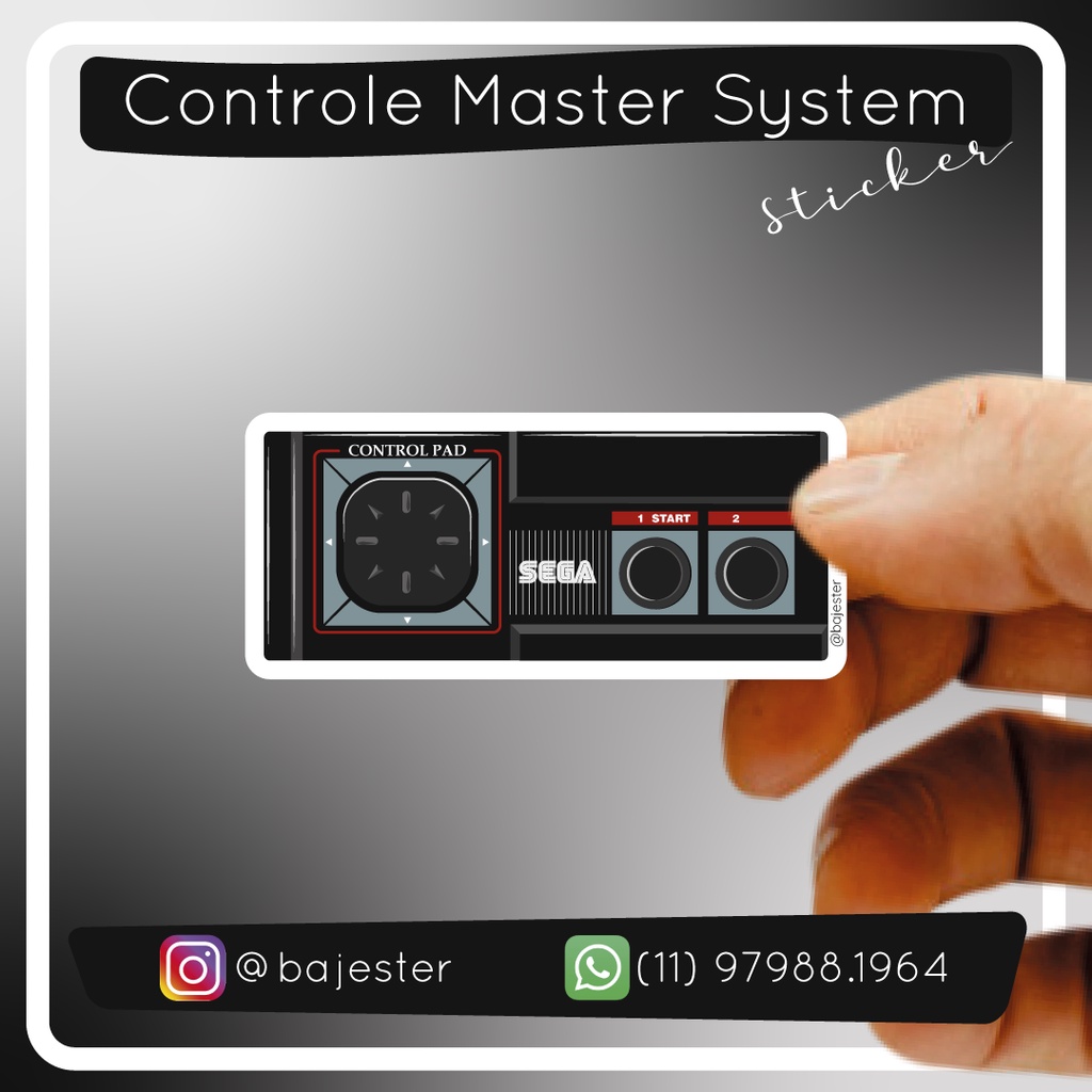 Adesivo Sticker Game Controle Master System Linha Sega | Shopee Brasil