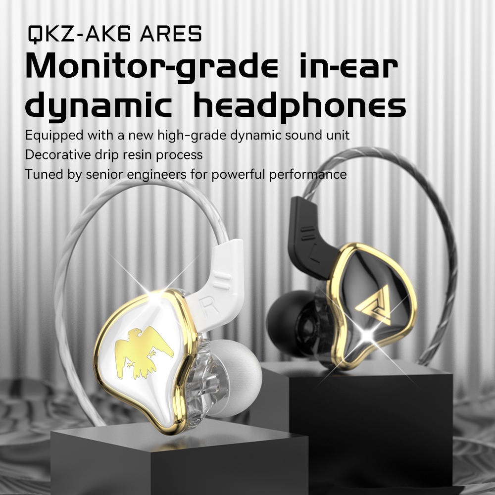 Fone De Ouvido QKZ AK6-Ares Esportivo Com Fio/Controle Remoto/Subwoofer ...