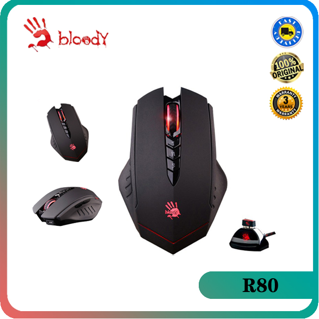 Mouse Sem Fio A4Tech Bloody R80 Gaming Mouse 3200dpi - Desconto no Preço