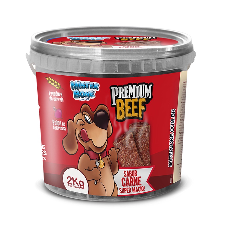 Petisco Bifinho Premium Petisco Mister Bone 2 kg Carne | Shopee Brasil
