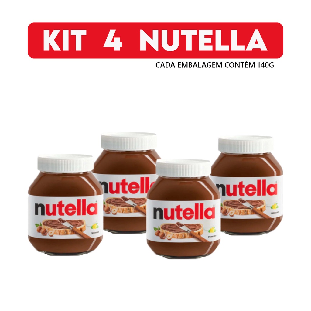Kit Com 2 Nutella Creme de Avelã com Cacau Pote 140g Ferrero Original ...