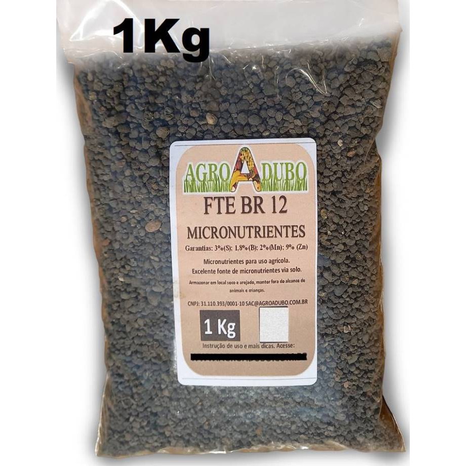 Fertili 1kg Fte Br 12 Micronutriente - S - B - Mn - Zn | Shopee Brasil