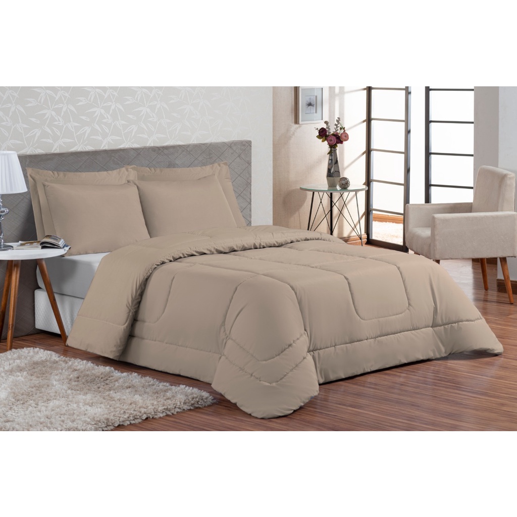 Kit 3 Peças Edredom Queen 100% Algodão Lindas Cores. | Shopee Brasil