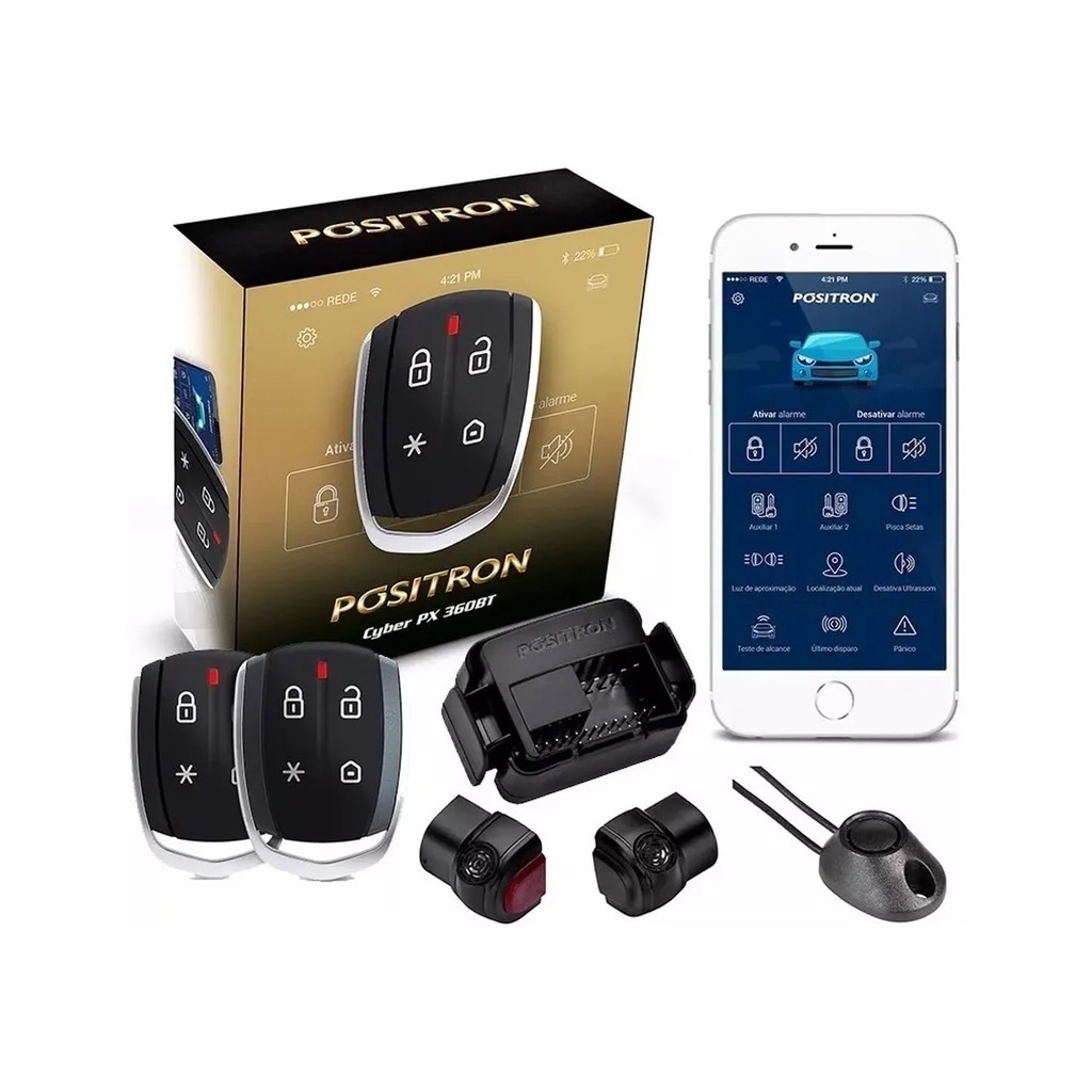 Alarme De Carro Automotivo Positron Cyber Px360bt Universal - Escorrega ...