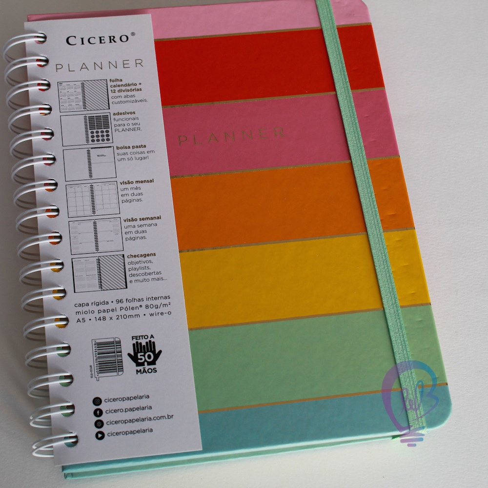 Planner Espiral Wire-o Sem Data c/ 96 folhas A5 80g Todas Juntas ...