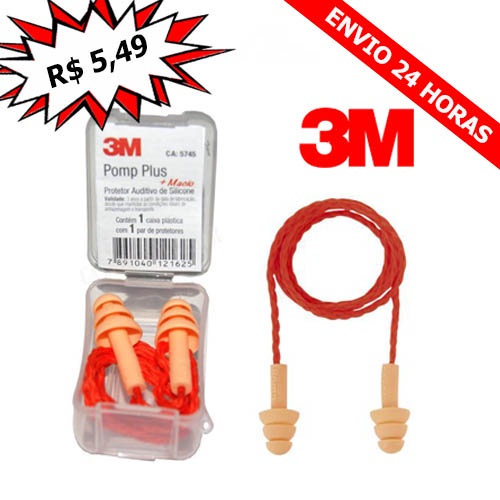 Protetor Auricular Tiro Esportivo Plug Silicone Pomp Plus 3m | Shopee Brasil
